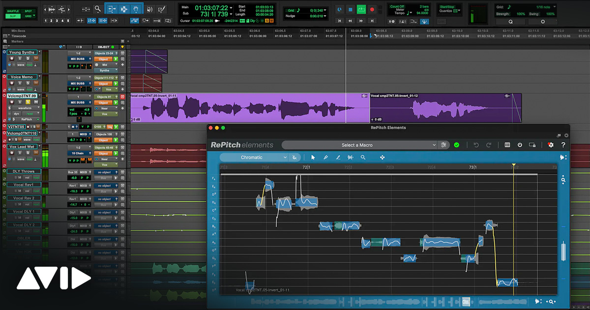 Synchro Arts RePitch、Revoice Pro、VocAlign ARA 2 サポート